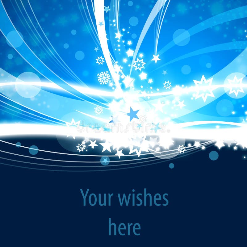 Blue Xmas card stock illustration. Illustration of gift - 22259380
