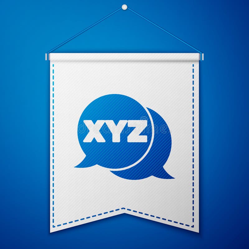 Blue XYZ Coordinate System Icon Isolated on Blue Background. XYZ Axis ...
