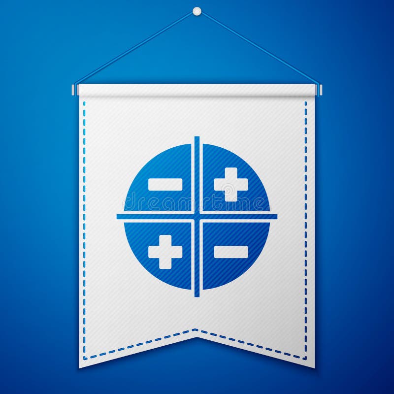 Blue XYZ Coordinate System Icon Isolated on Blue Background. XYZ Axis ...