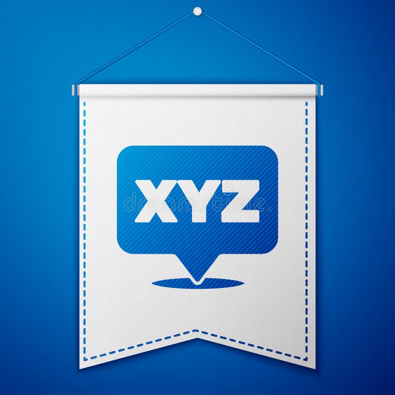 Blue XYZ Coordinate System Icon Isolated on Blue Background. XYZ Axis ...