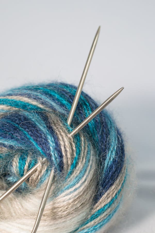 Blue yarn stock image. Image of thread, string, leisure - 82641405
