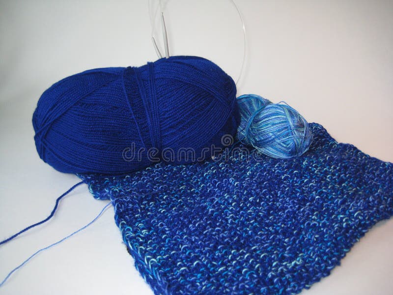 Blue yarn for knitting stock photo. Image of knitting - 53831866