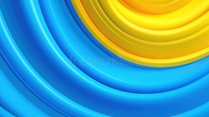 A Blue and Yellow Abstract Background with Wavy Lines on it Stock ...