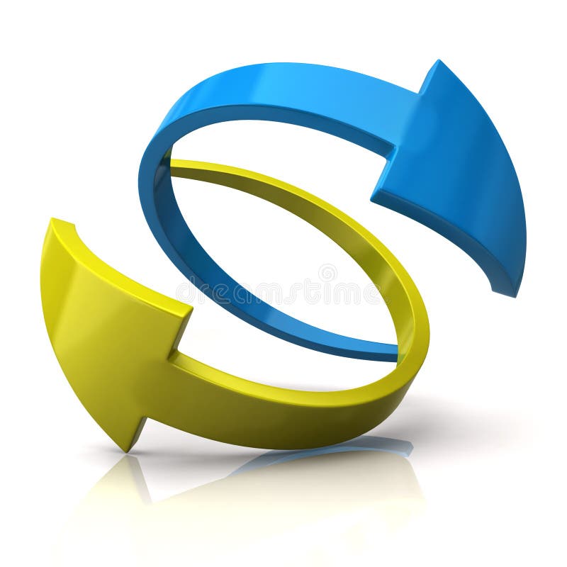 Blue And Yellow Arrows Picture. Image: 19636740