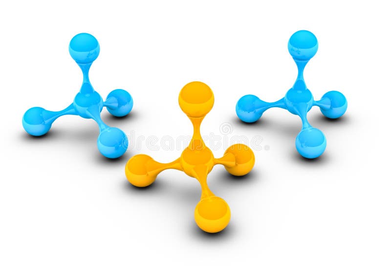 3d Rendered Yellow Atom Structure Stock Illustrations – 19 3d Rendered ...
