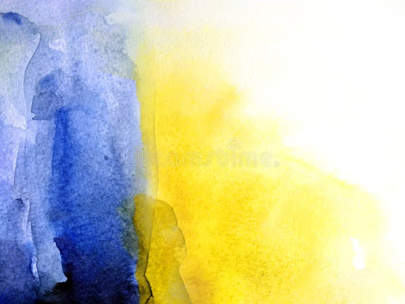 Abstract Texture. Water Drops on Glass with Blue and Yellow Background ...