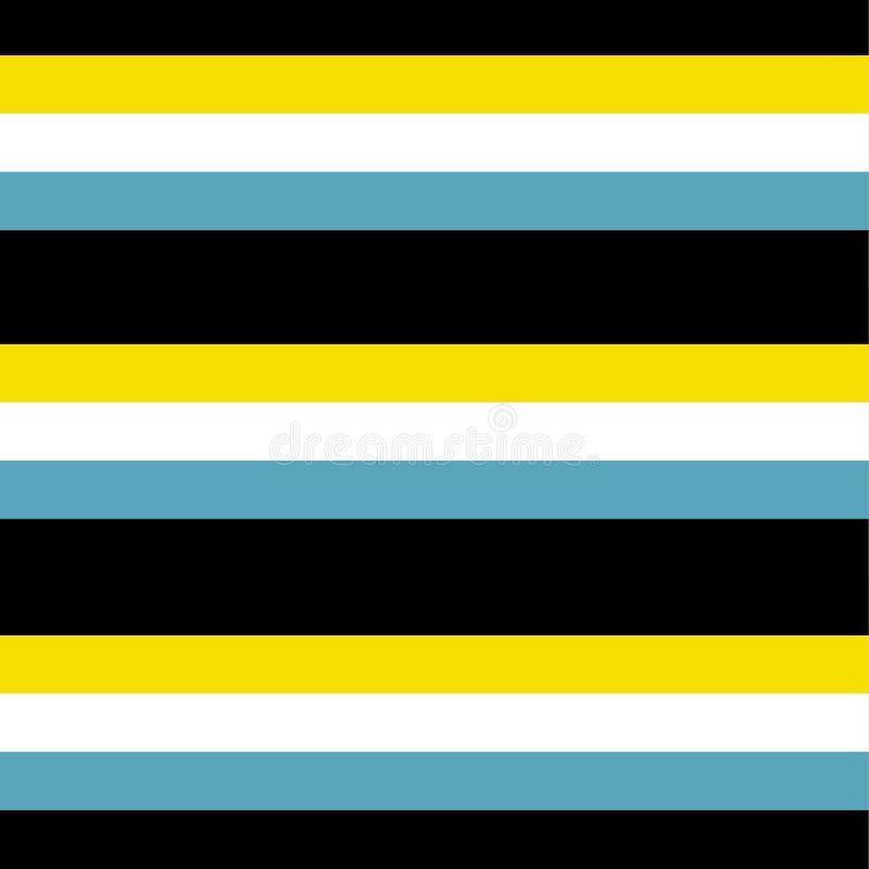 Blue Yellow Black and White Horizontal Striped Pattern Stock Vector ...