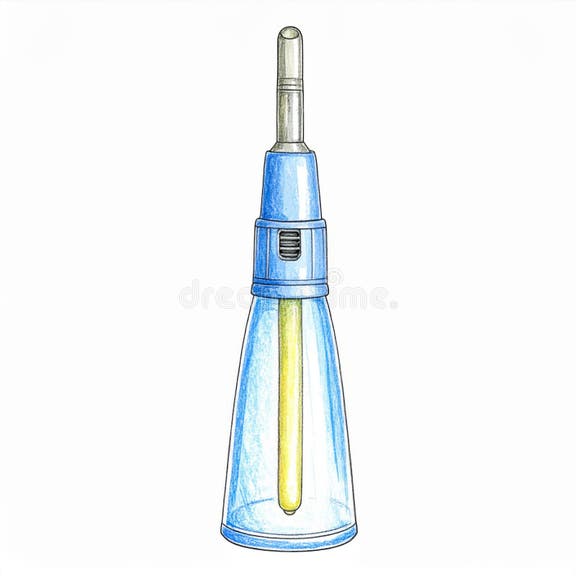 Blue and Yellow Conical Glass Tool Illustration Stock Illustration ...