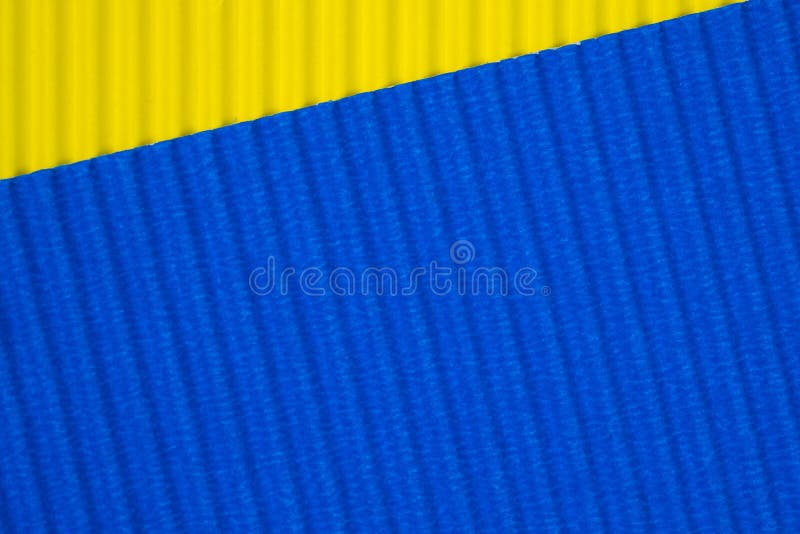Blue and Yellow Corrugated Paper Texture, Use for Background. Vi Stock ...