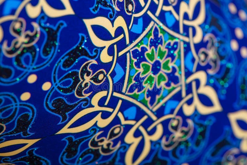 Blue eastern pattern stock image. Image of exotic, muslim - 215671751