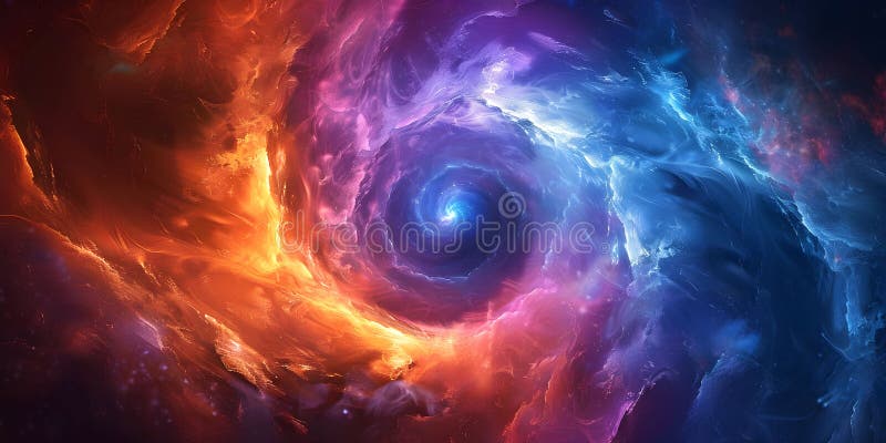 Blue and Yellow Fire Spiral. Yin Yang Concept. Stock Photo - Image of ...
