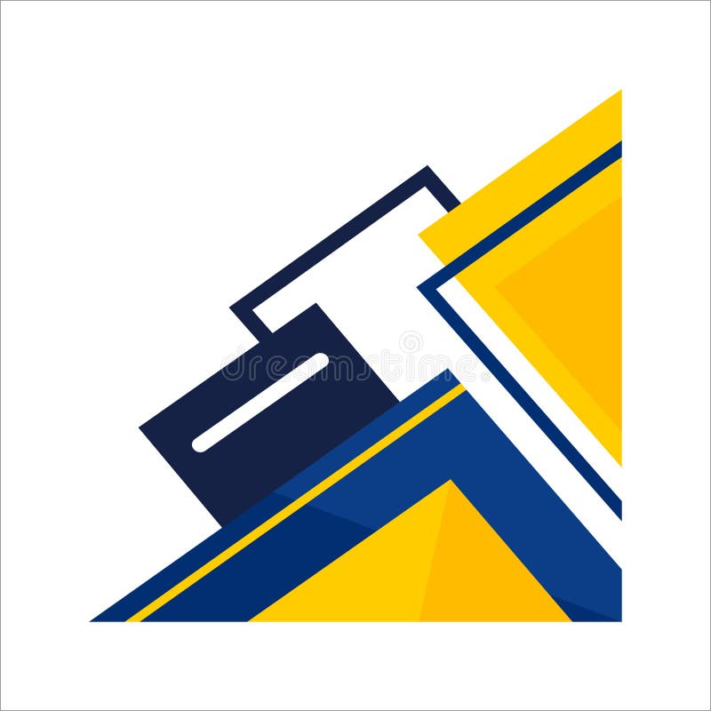 Blue and Yellow Flat Business Corner 13 Stock Vector - Illustration of ...