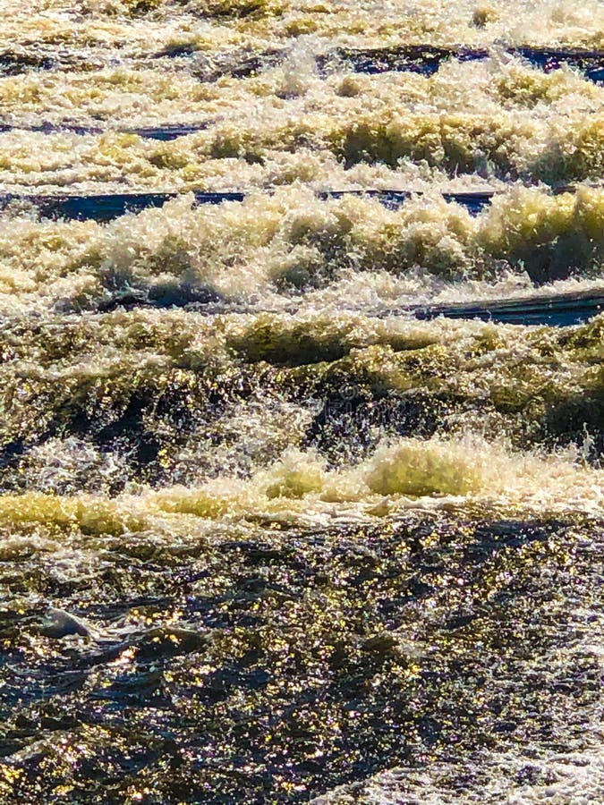 Blue and Yellow Foamy Water Background Stock Image - Image of foamy ...