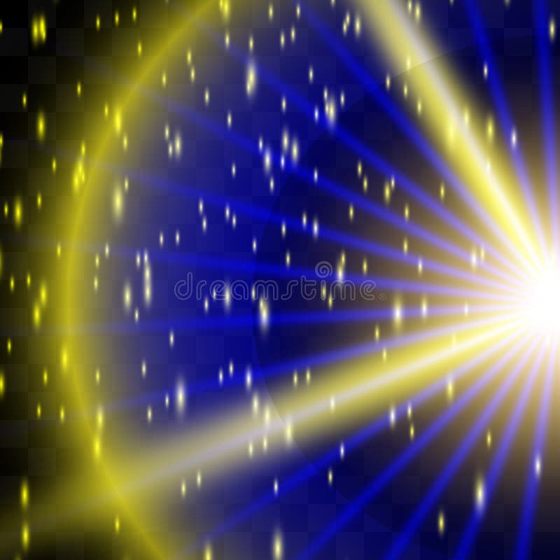 A Set of Blue-yellow Lines, Rays, an Explosion of a Star on a ...