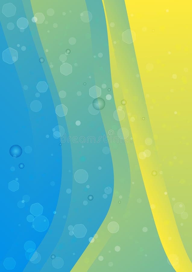 Blue and Yellow Gradient Vertical Wave Background Vector Image Stock ...