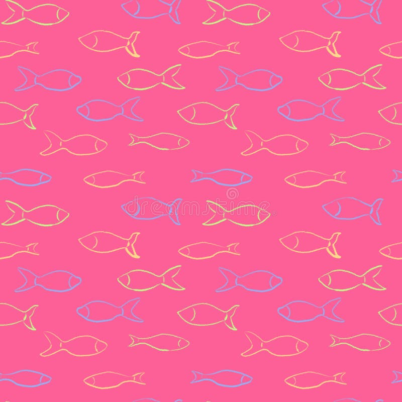 Pink Ornamental Background Decorative Fish Stock Illustrations – 149 ...