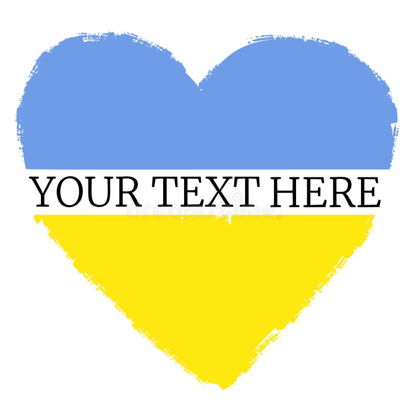 Blue-yellow Heart Message Sign with Space for Text. Stock Vector ...