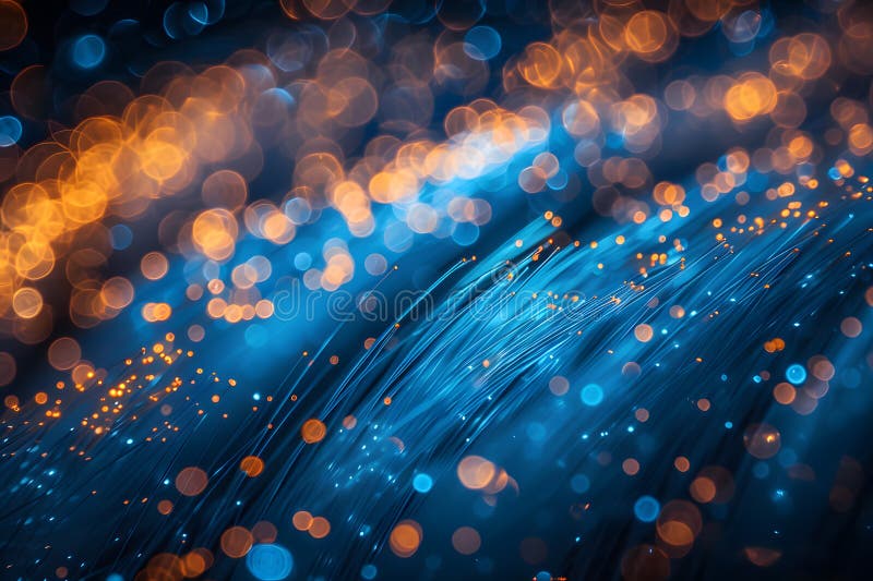 Abstract Blur of Blue and Yellow Lights Stock Illustration ...