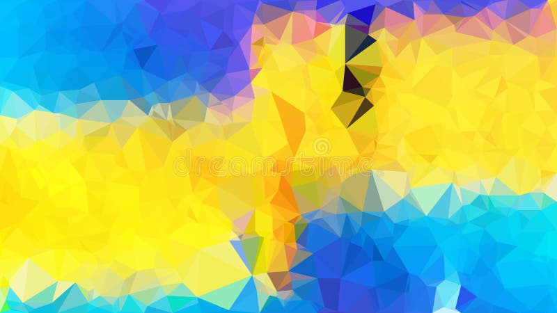 Blue and Yellow Polygon Background Stock Vector - Illustration of ...
