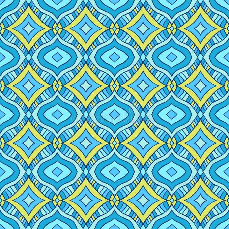 Blue and yellow rhombus stock vector. Illustration of cartoon - 62127014