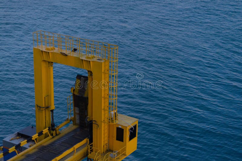 Blue yellow sea dock beach stock image. Image of beach - 265649207