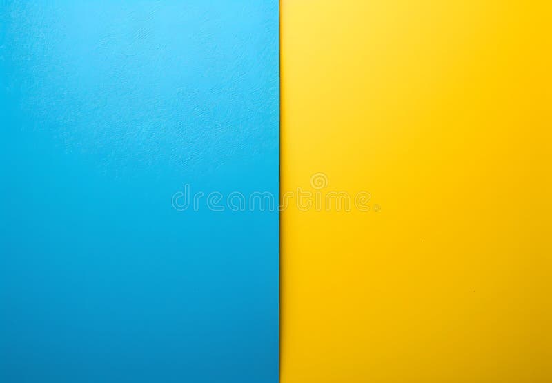 Blue and Yellow Split Background Flat Lay Stock Illustration ...