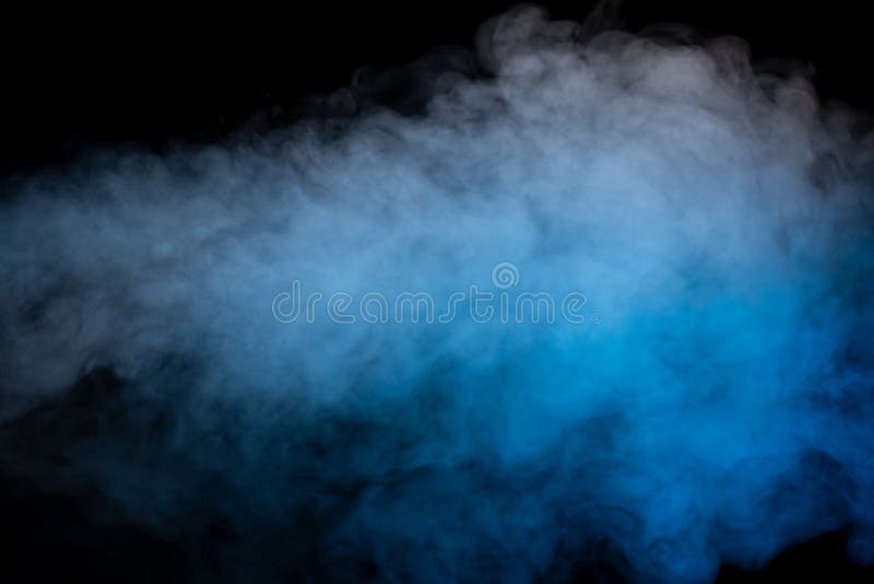 Blue and Yellow Steam on a Black Background Stock Image - Image of ...