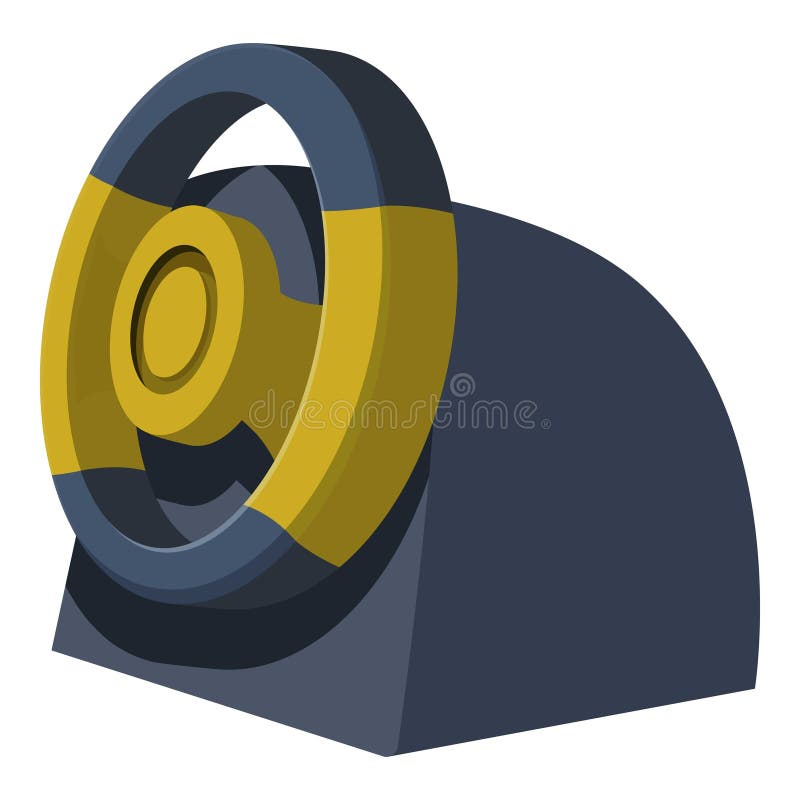 Blue and Yellow Steering Wheel for Racing Simulator Stock Vector ...