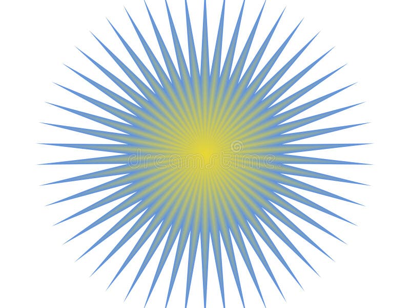 Blue and yellow sun stock illustration. Illustration of blue - 1427483