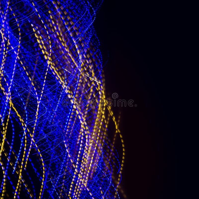 Blue and Yellow Light Trails Background Stock Photo - Image of glow ...