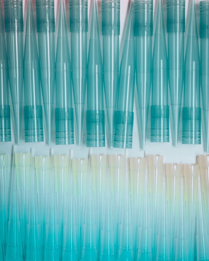 Blue and Yellow Universal Laboratory Pipet Tips. Laboratory and Science ...