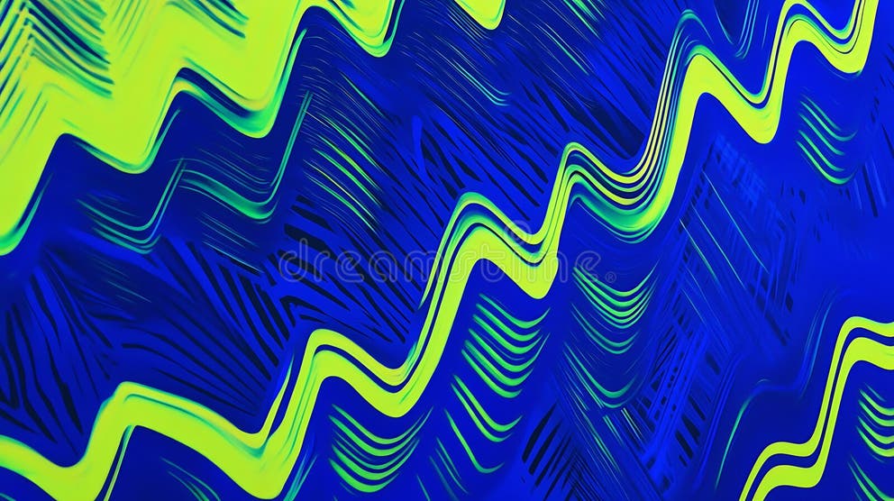 A Blue and Yellow Wave Pattern Stock Image - Image of yellow, template ...