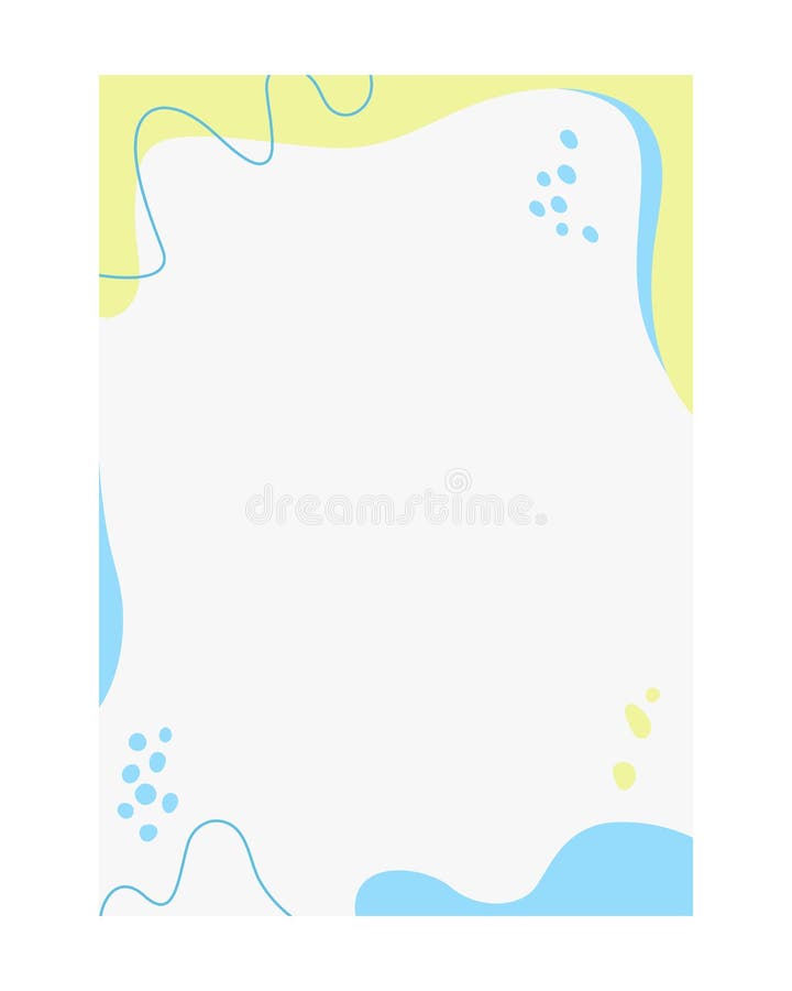 Blue and Yellow Wavy Blank Worksheet Template Stock Vector ...