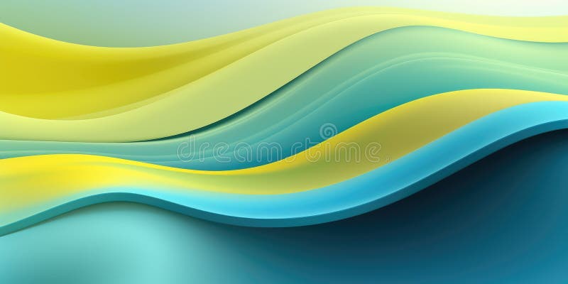 A Blue and Yellow Wavy Lines Stock Illustration - Illustration of curve ...