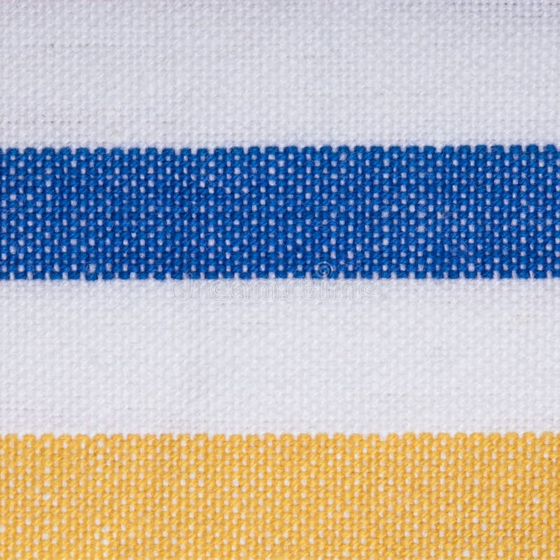 Blue Yellow White Striped Textile Background Stock Image - Image of ...