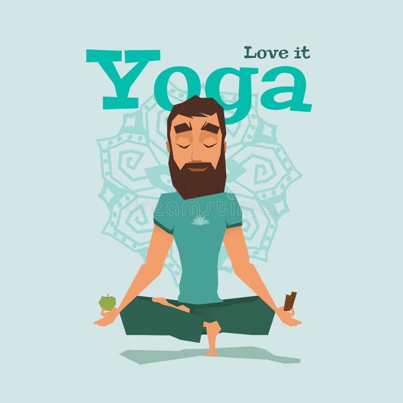 Blue Yoga Pose Skill Vector Illustration Stock Vector - Illustration of ...
