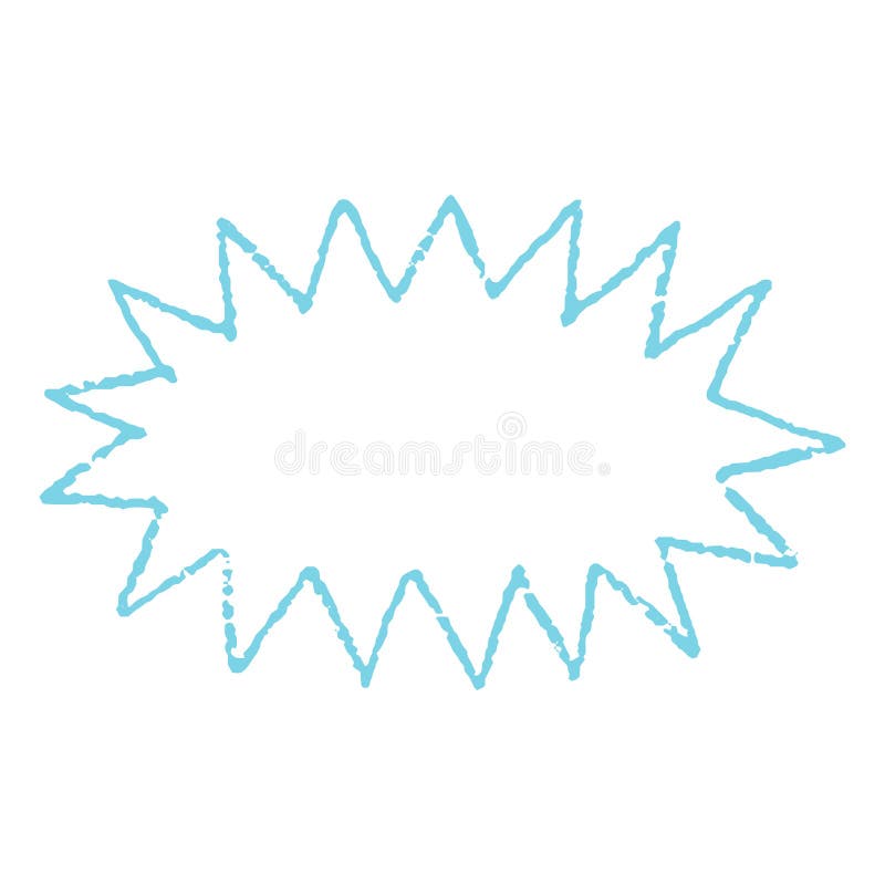 Blue Zigzag Outline Crayon Sketch Shape Stock Illustrations – 9 Blue ...