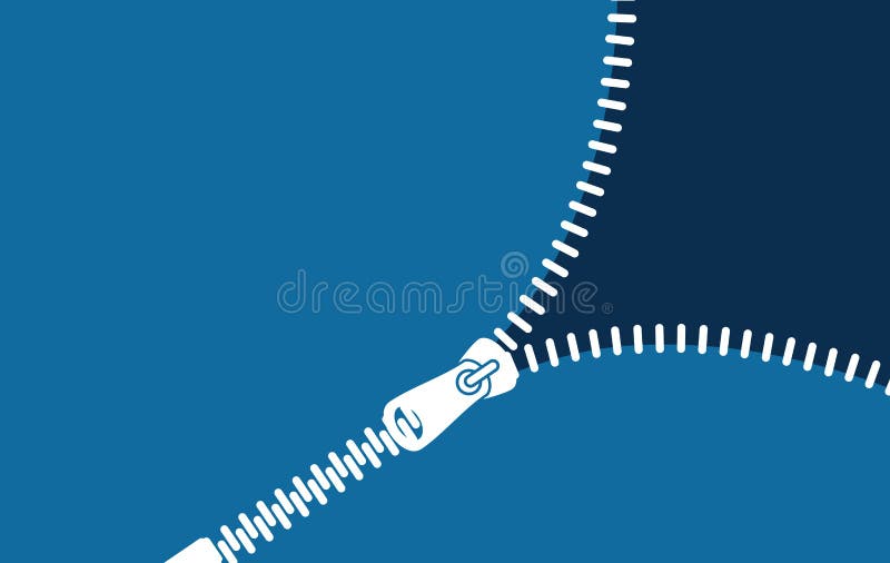 Blue zip image stock illustration. Illustration of icon - 85310462