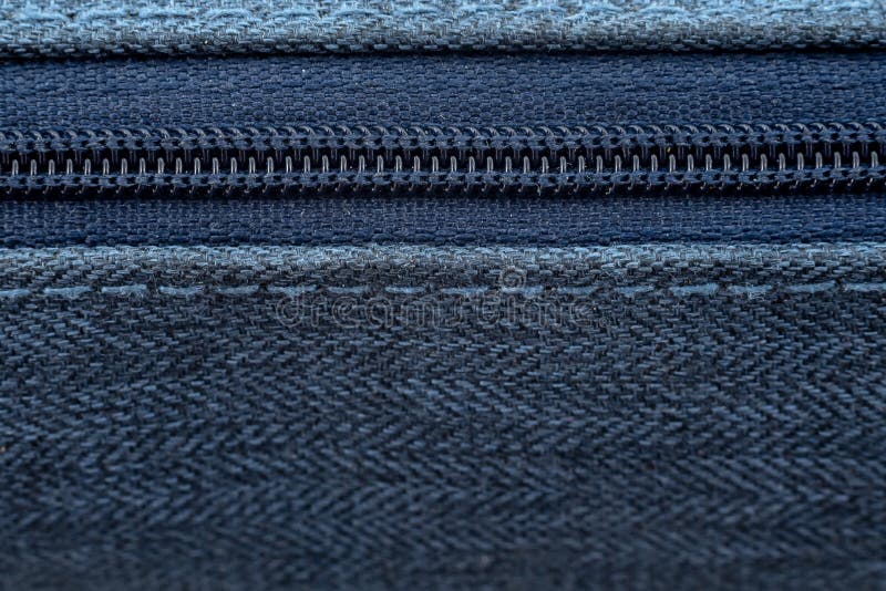 Blue Zipper Lock with Empty Space for an Inscription or Logo. Lock on ...