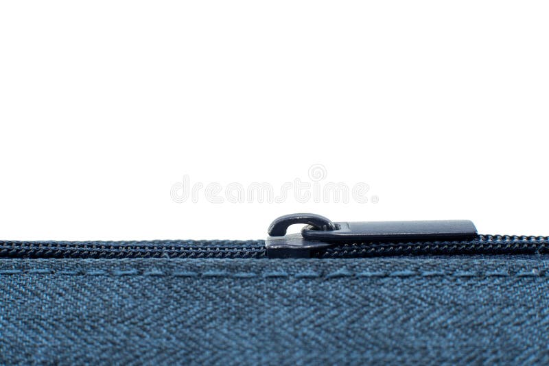 Blue Zipper Lock with Empty Space for an Inscription or Logo. Lock on ...