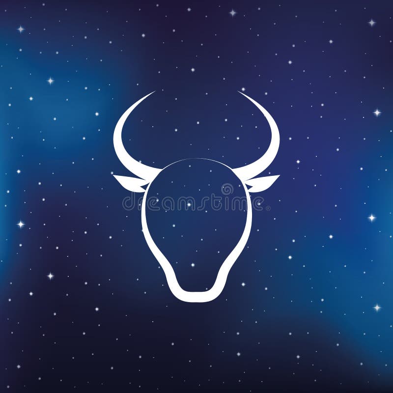Blue Zodiac Sign Taurus Horoscope in Starry Sky Stock Vector ...