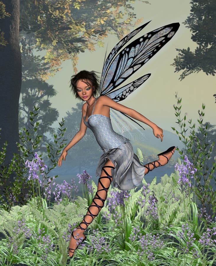 Dandelion Fairy with Springtime Background Stock Illustration ...