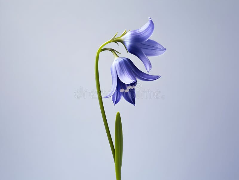 Bluebell Flower in Studio Background, Single Bluebell Flower, Beautiful ...