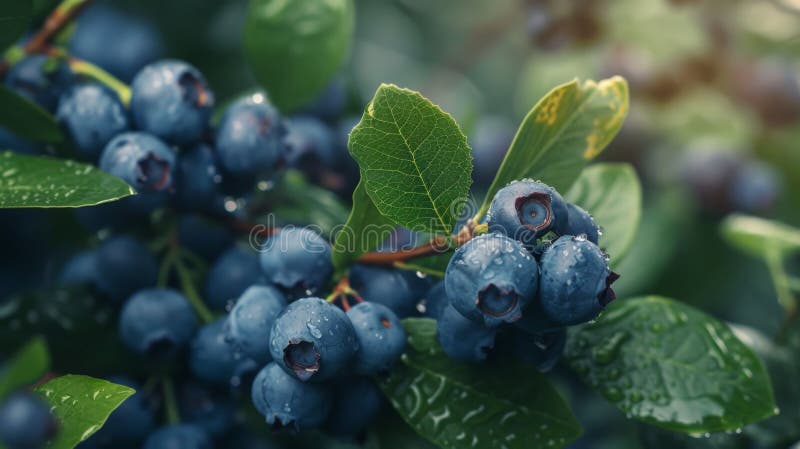Blueberries on a Branch stock image. Image of blueberries - 314232119