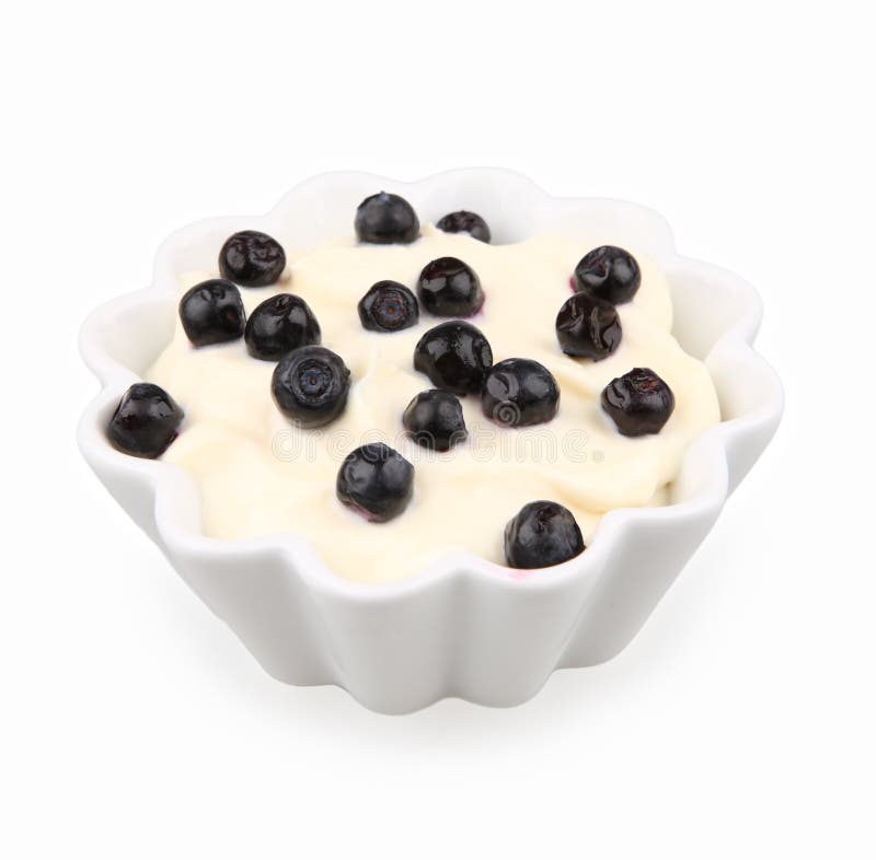 Blueberries cream stock image. Image of yogurt, food - 30267865