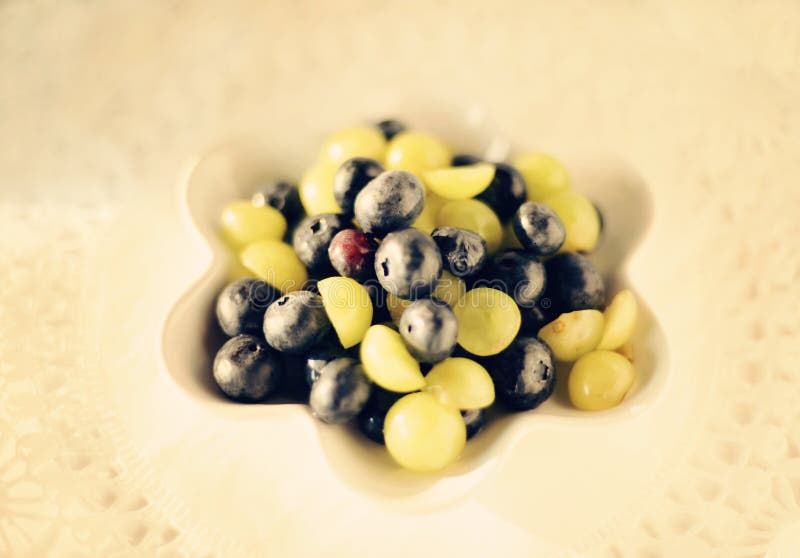 Blueberries and Green Grapes Stock Photo - Image of food, nutritious ...