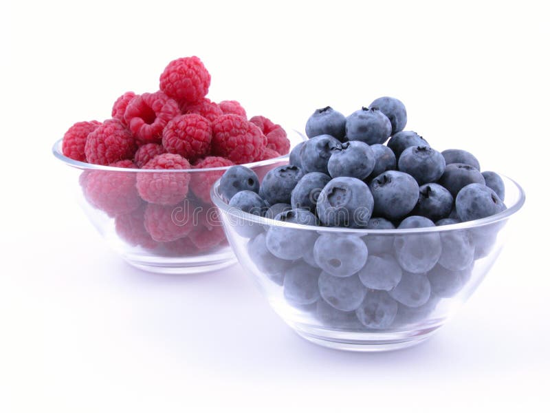 Blueberries and Raspberries Stock Photo - Image of nutrition, raspberry ...