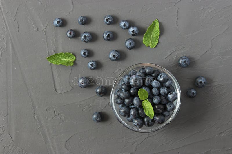 Blueberries on the Table Top View. Stock Image - Image of dessert ...