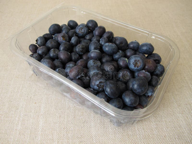 Blueberries in a Plastic Packaging Stock Image - Image of blueberry ...