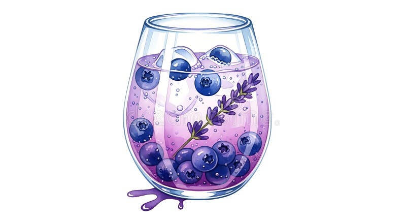 A Glass Filled with a Purple-hued Liquid, Possibly a Fruit-infused ...